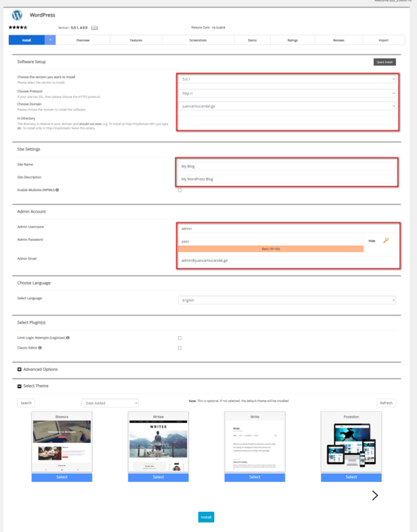 Instalar WordPress - IGF - Instituto Galego de Formación