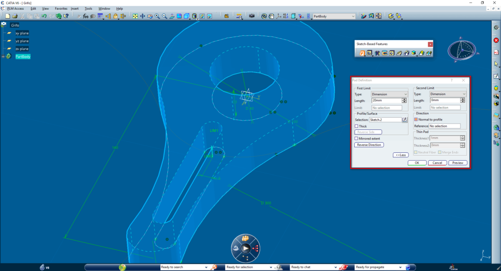 Pad definition en CATIA V6 - IGF - Instituto Galego de Formación