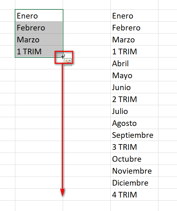 Rellenar celdas en Excel - IGF - Instituto Galego de Formación