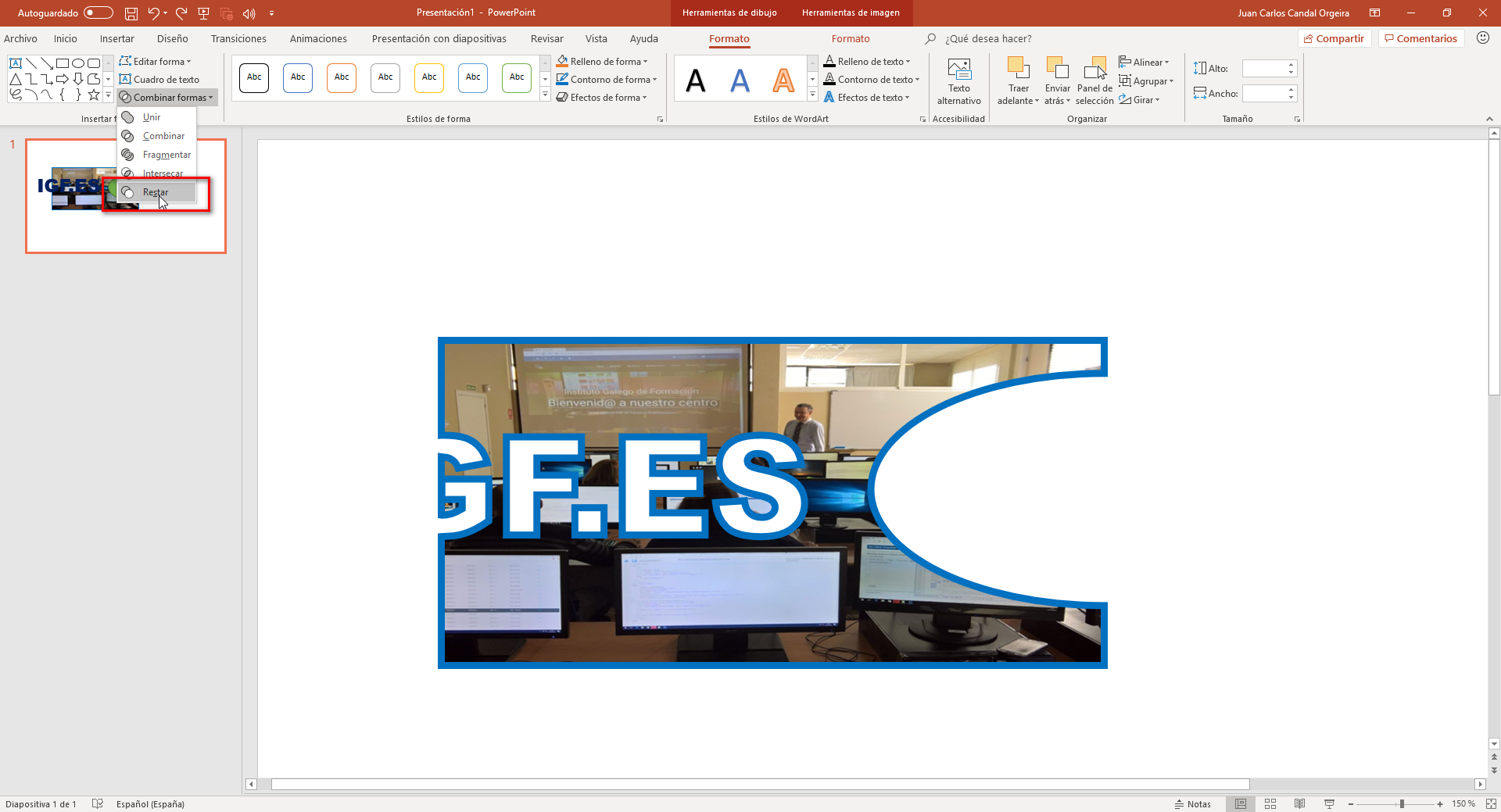 Combinar formas en PowerPoint - IGF - Instituto Galego de Formación