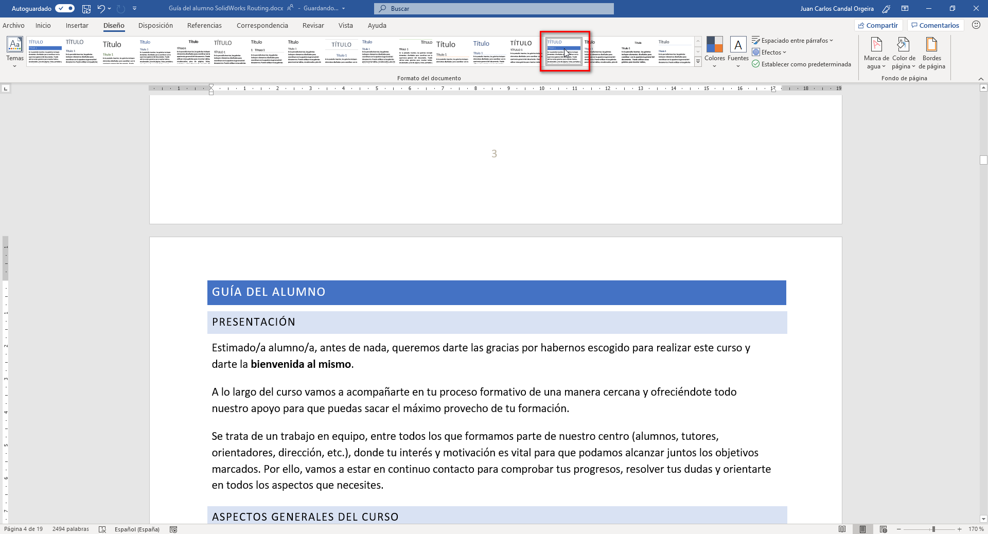 Temas en Word - IGF - Instituto Galego de Formación