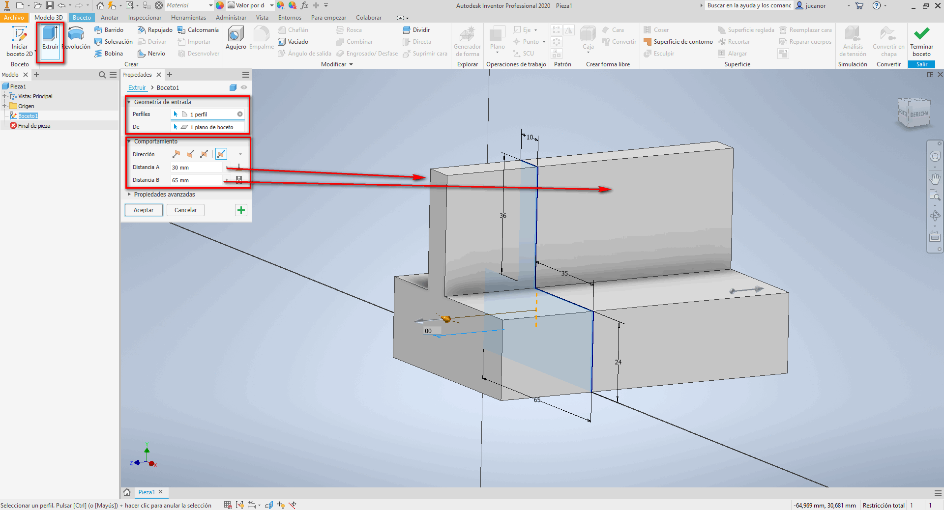 Crear una pieza en Inventor - IGF - Instituto Galego de Formación