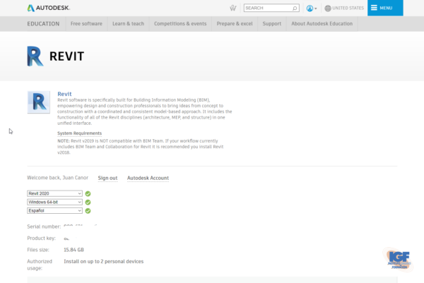 Instalar Autodesk Revit 2020 - IGF - Instituto Galego de Formación