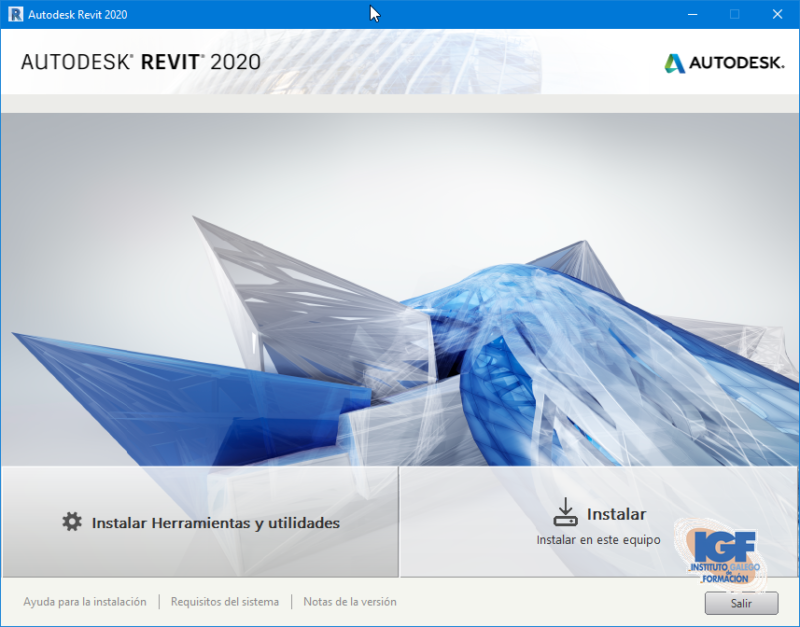 Instalar Autodesk Revit 2020 - IGF - Instituto Galego de Formación