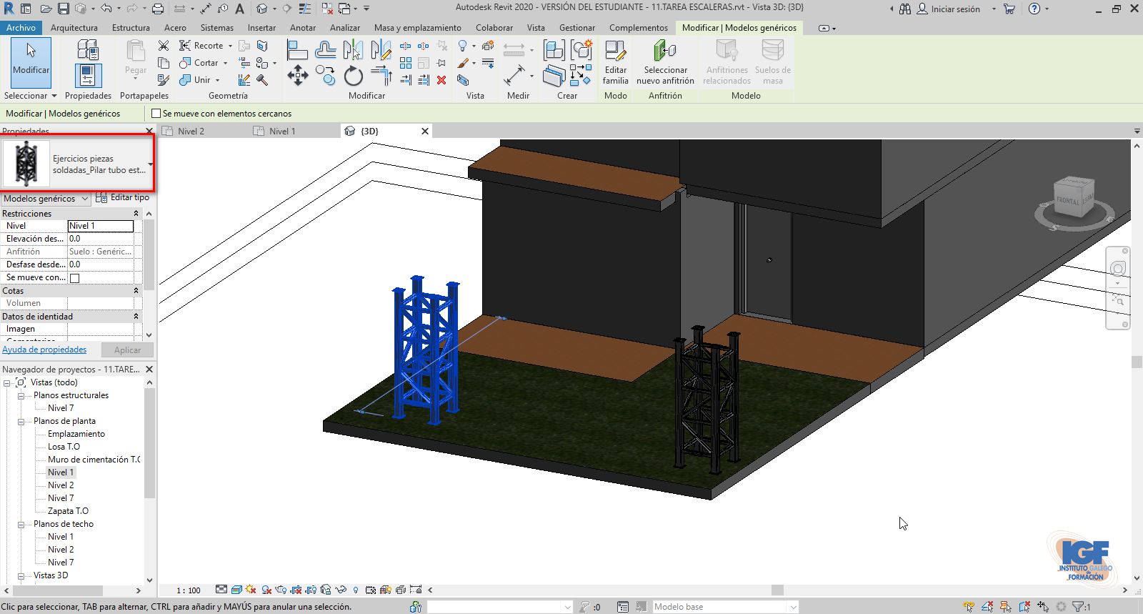 Exportar al formato de familia Revit en SOLIDWORKS 2019 - IGF - Instituto Galego de Formación