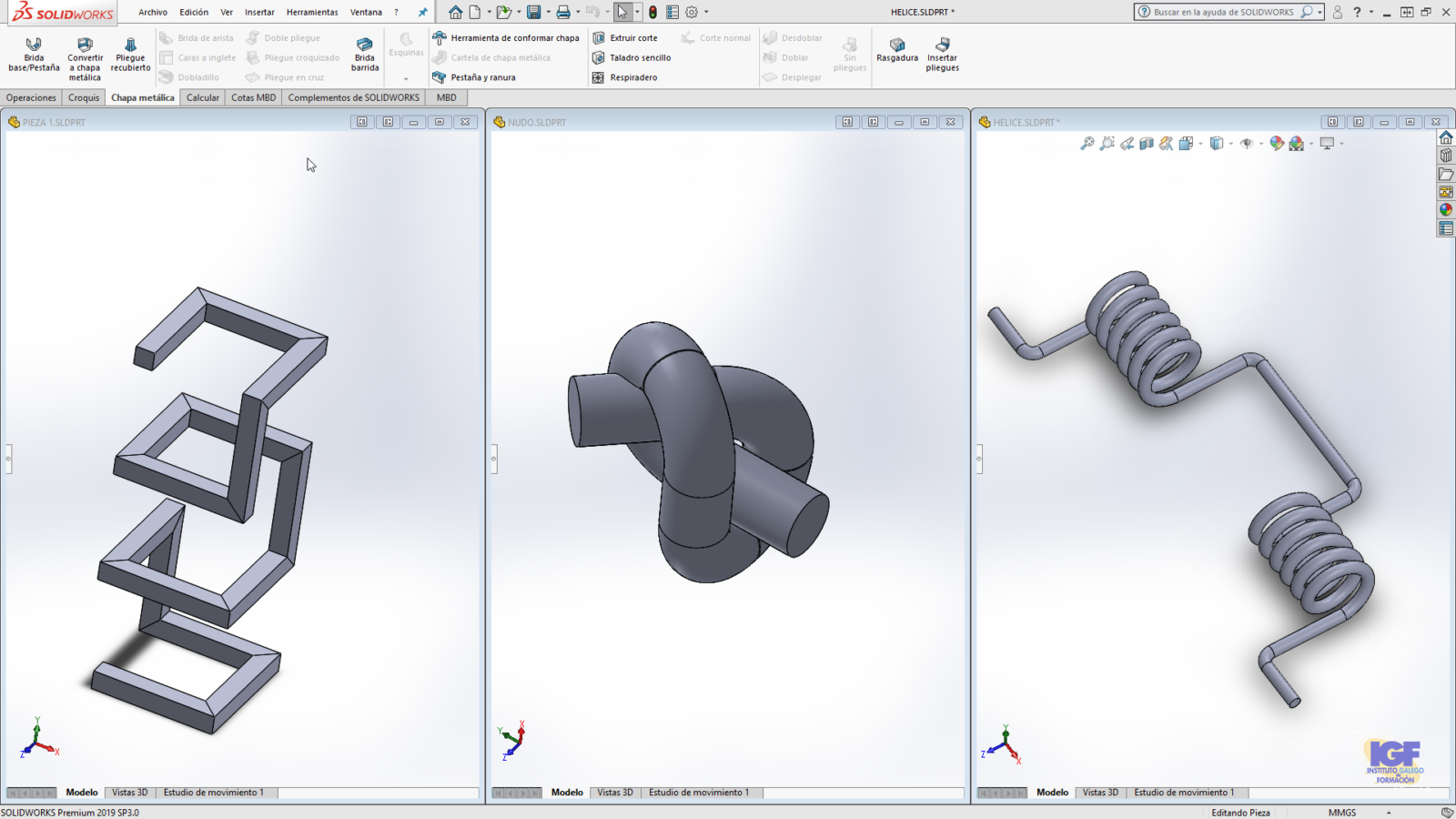Cursos de iniciación de SOLIDWORKS - IGF - Instituto Galego de Formación