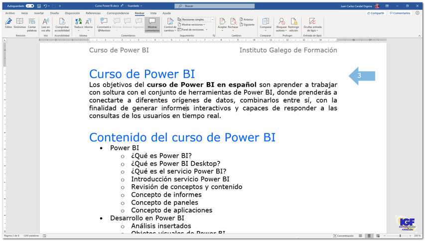 Editor de Microsoft Word - IGF - Instituto Galego de Formación